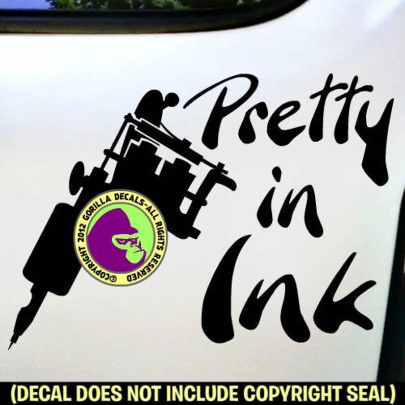 PRETTY IN INK Tattoo Artist Skin Art Shop Decal Sticker - Etsy
