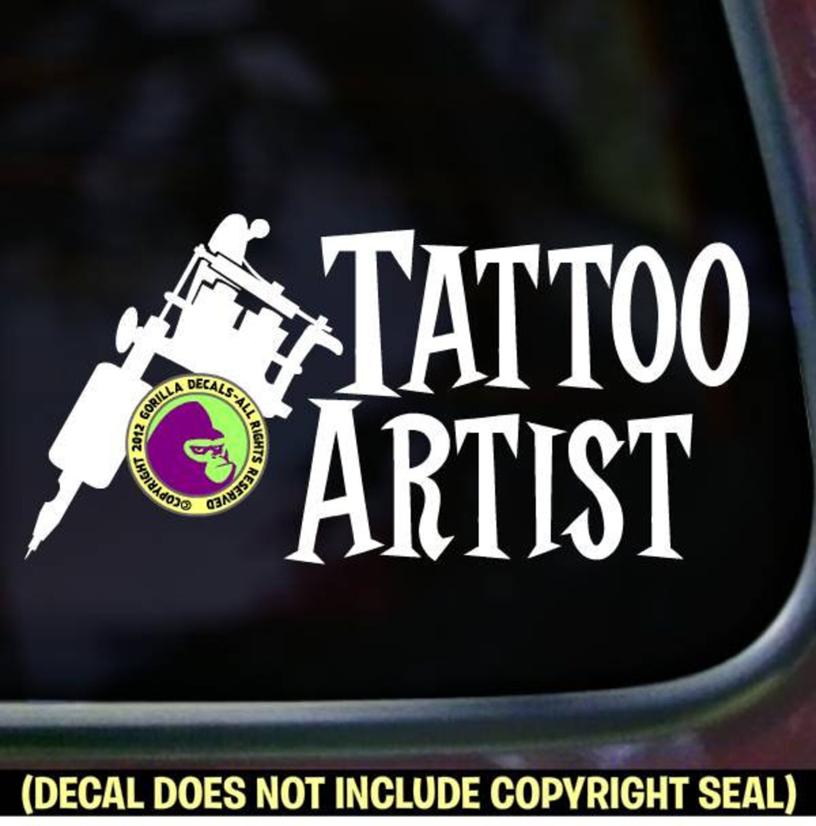 TATTOO ARTIST Shop Tattooist Machine Art Vinyl Decal Sticker - Etsy