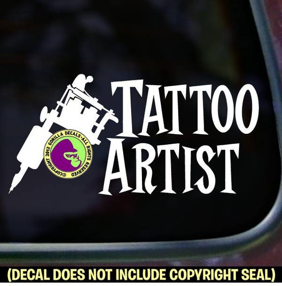 TATTOO ARTIST Shop Tattooist Machine Art Vinyl Decal Sticker - Etsy