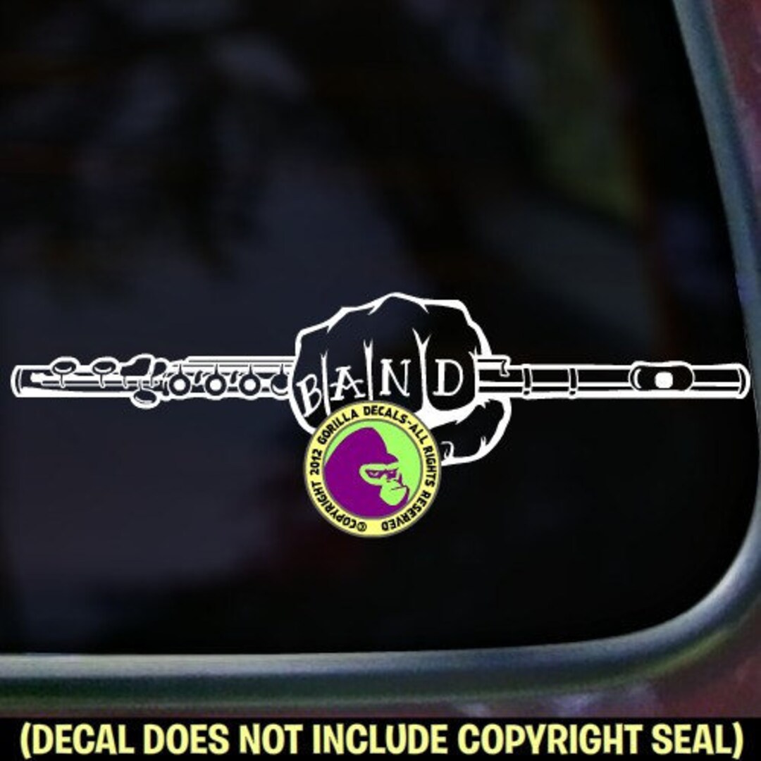 BAND Flute Player Music Marching Vinyl Decal Sticker - Etsy