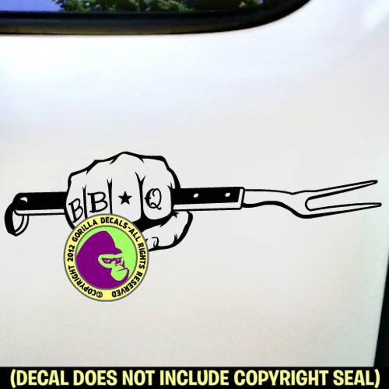 BBQ Barbecue Fist Grilling Love Grill Vinyl Decal Sticker - Etsy