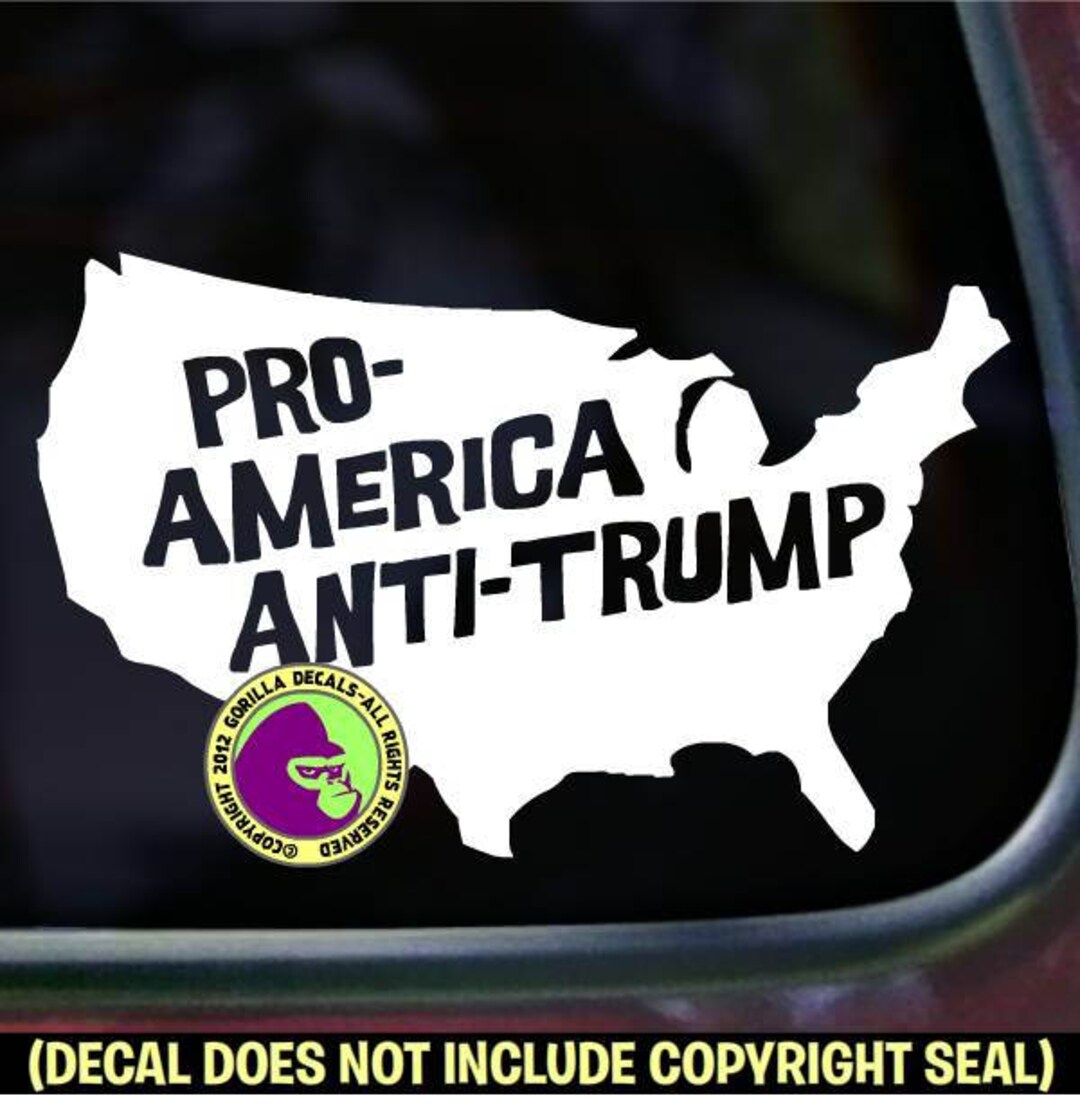 Pro AMERICA Anti TRUMP Vinyl Decal Sticker - Etsy