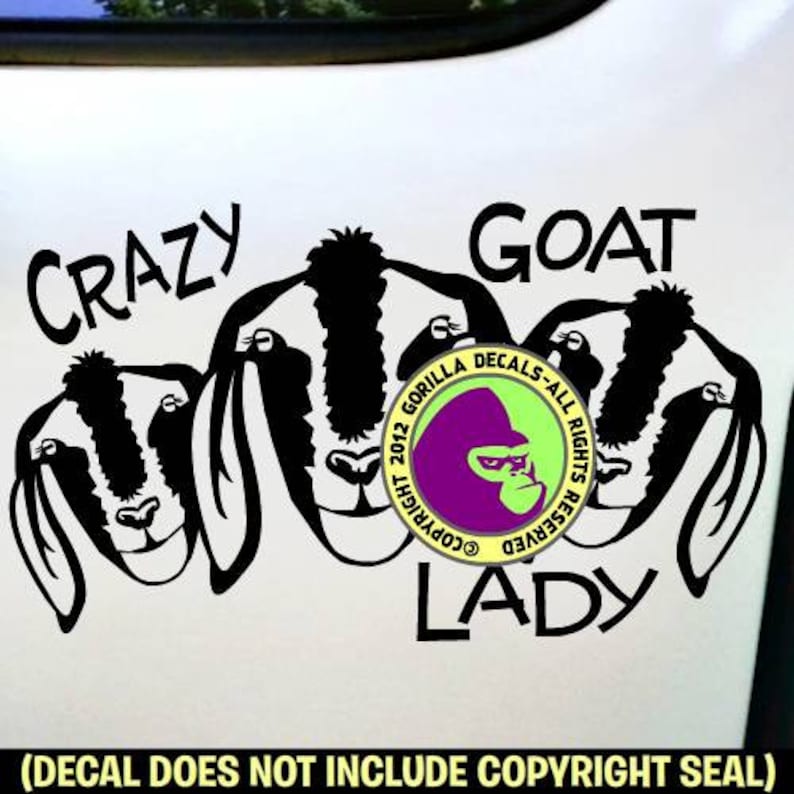 CRAZY GOAT LADY Goats Herd Love Pet Vinyl Decal Sticker - Etsy