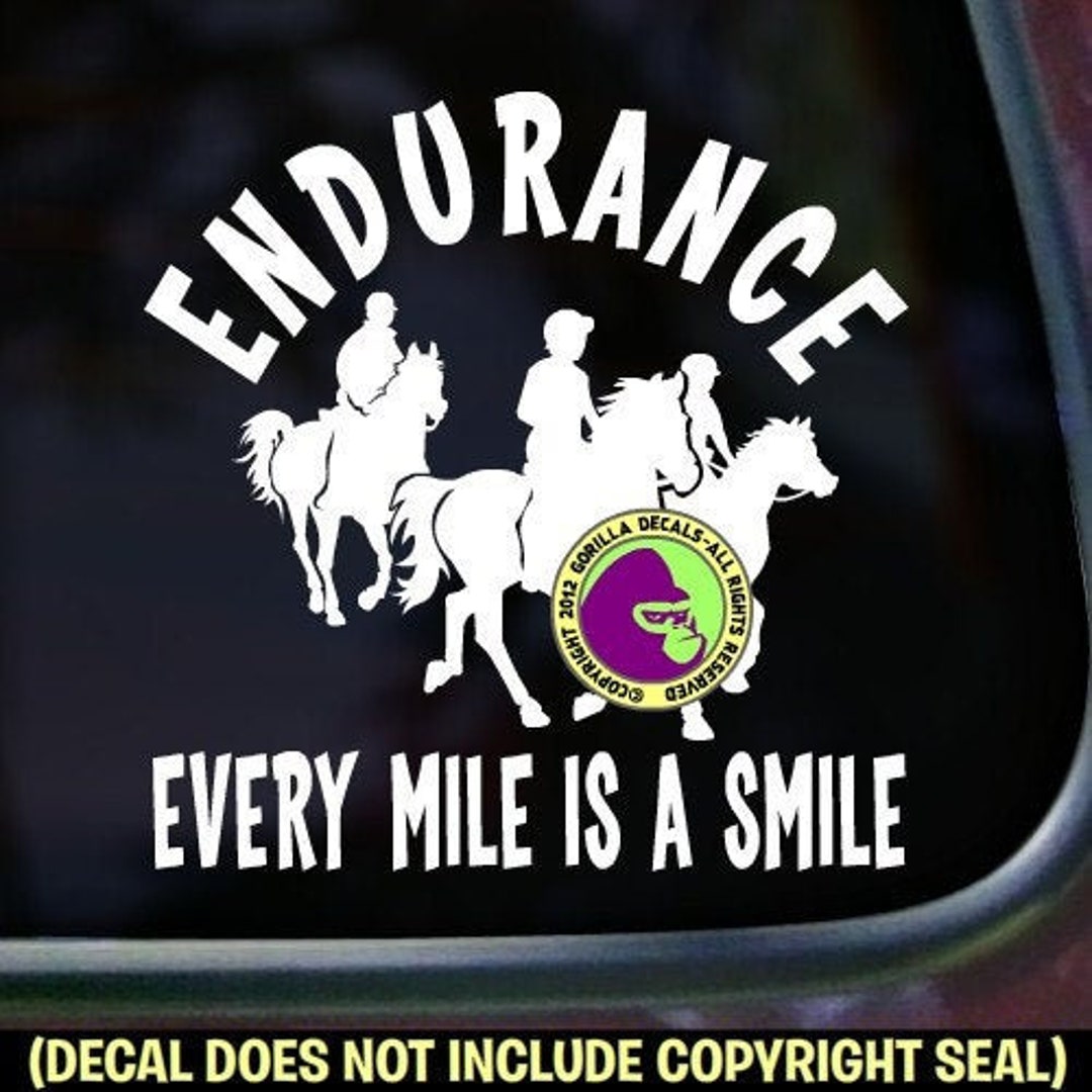 EVERY MILE is SMILE Endurance Riding Horse Rider Vinyl Decal Sticker - Etsy