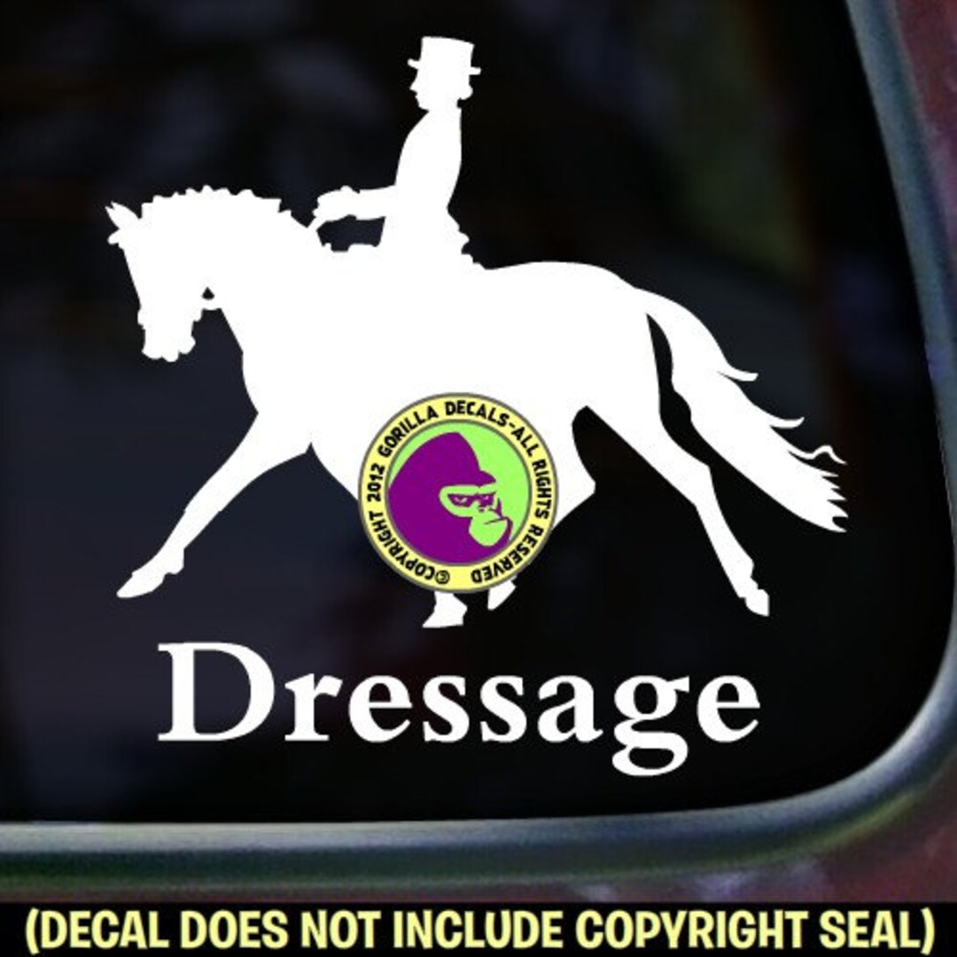 DRESSAGE Horse Rider Vinyl Decal Sticker - Etsy