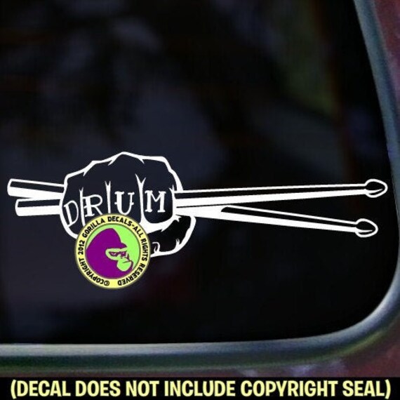 DRUM Sticks Drummer Musician Band Music Vinyl Decal Sticker | Etsy