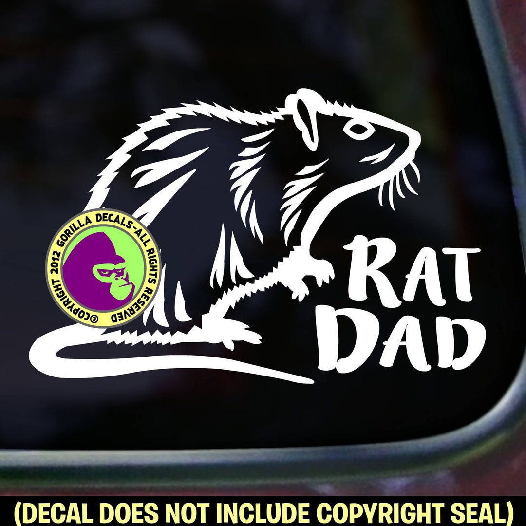 RAT DAD Pet Rats Rodent Vinyl Decal Sticker - Etsy