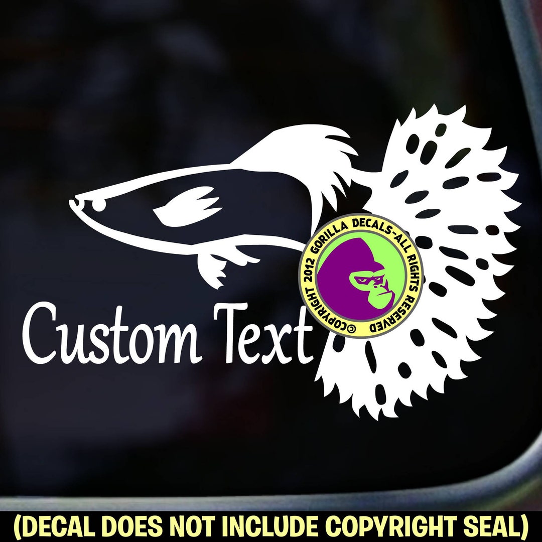 Guppy Fish - Add YOUR CUSTOM TEXT - Guppies Aquarium Love Fresh Breeder ...