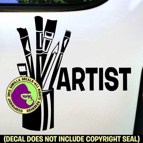 ARTIST Brushes Art Tools Vinyl Decal Sticker | Etsy