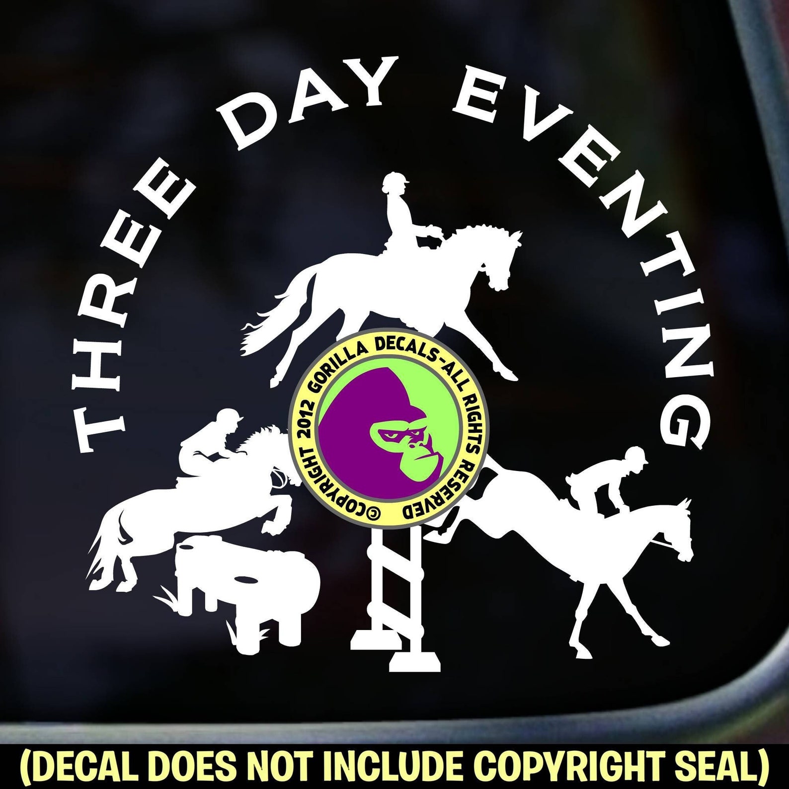 3 DAY EVENTING Eventer Horse Rider 3-day Three Vinyl Decal - Etsy