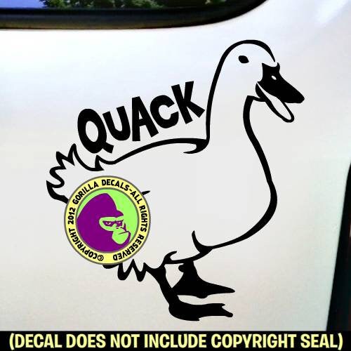 QUACK Duck Funny Bird Farm Vinyl Decal Sticker | Etsy