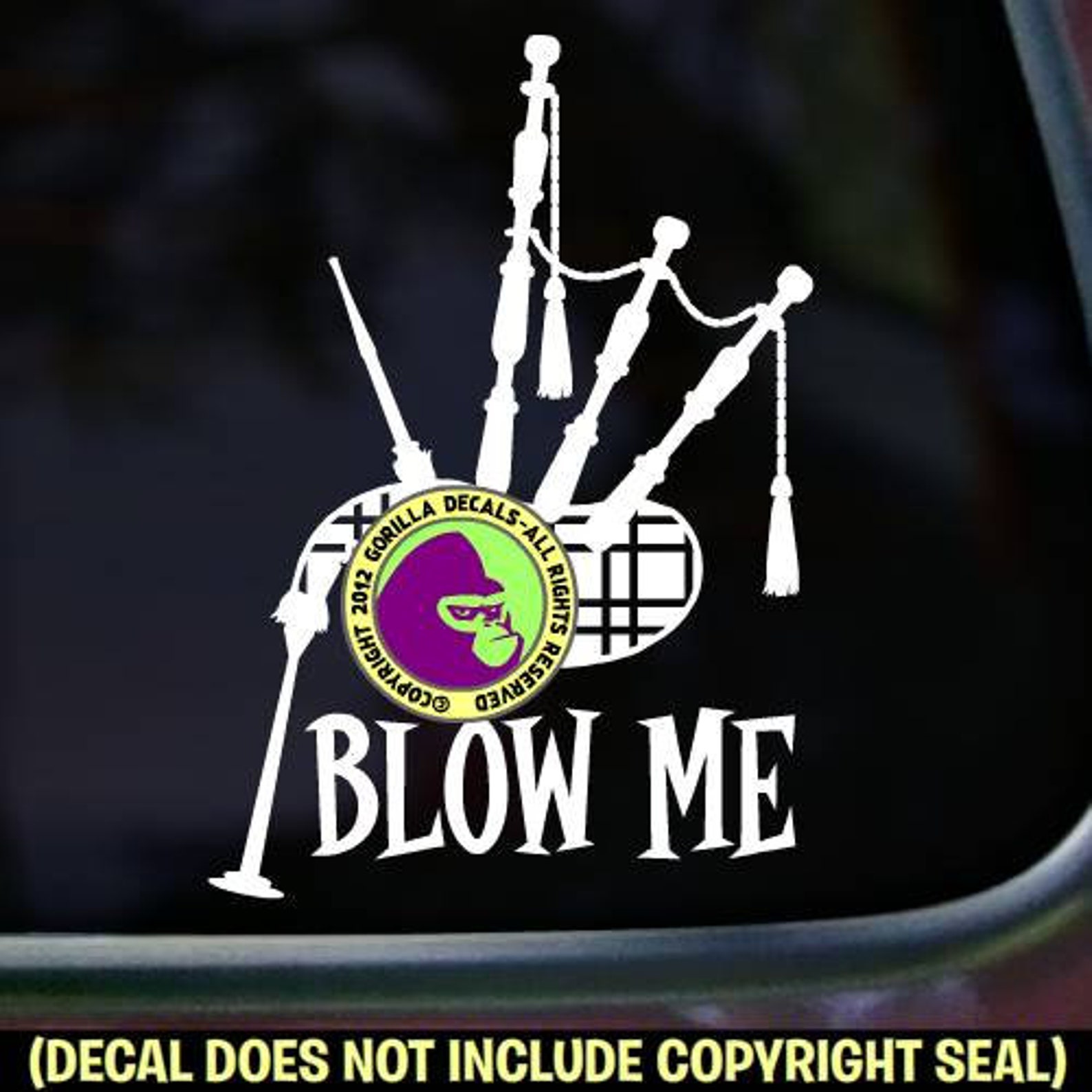 BLOW ME Funny Bagpipes Player Bagpipe Vinyl Decal Sticker Sign | Etsy