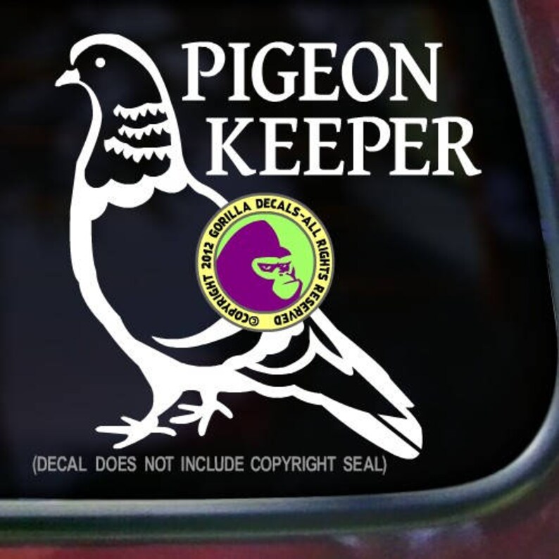 PIGEON KEEPER Bird Love Pigeons Vinyl Decal Sticker Sign - Etsy
