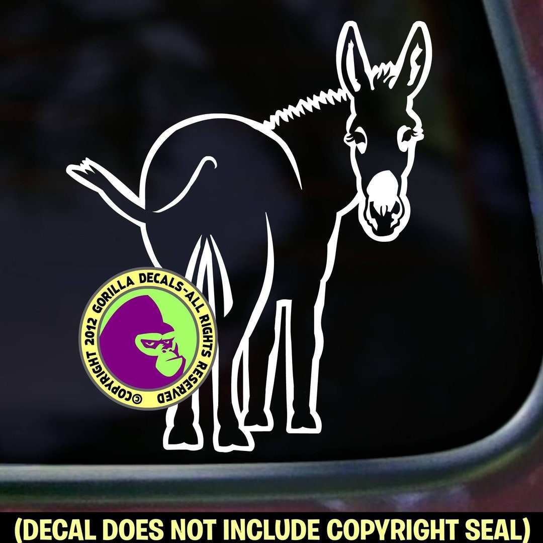 Donkey #2 Herd Donkeys Burro Farm Pet Love Animal Vinyl Decal Sticker ...