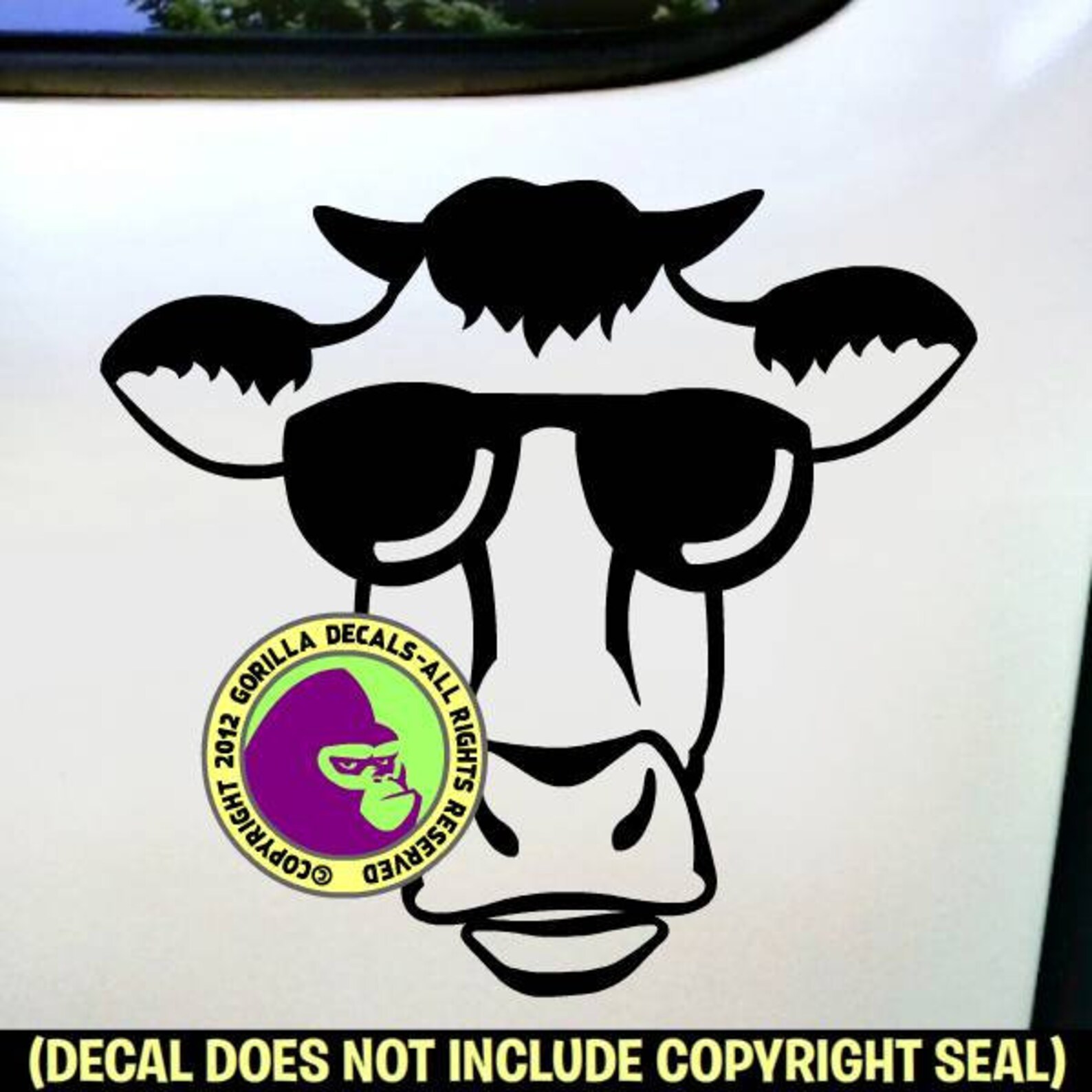 COW WEARING SUNGLASSES Funny Pet Cows Farm Bovine Herd Vinyl - Etsy