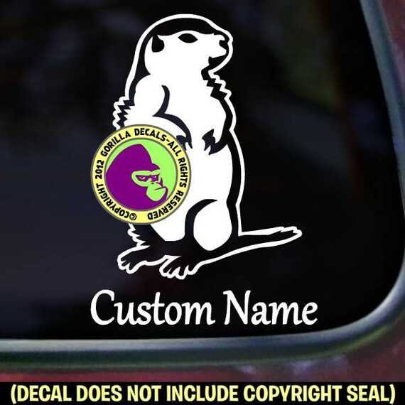 PRAIRIE DOG Add Custom Words Vinyl Decal Sticker | Etsy