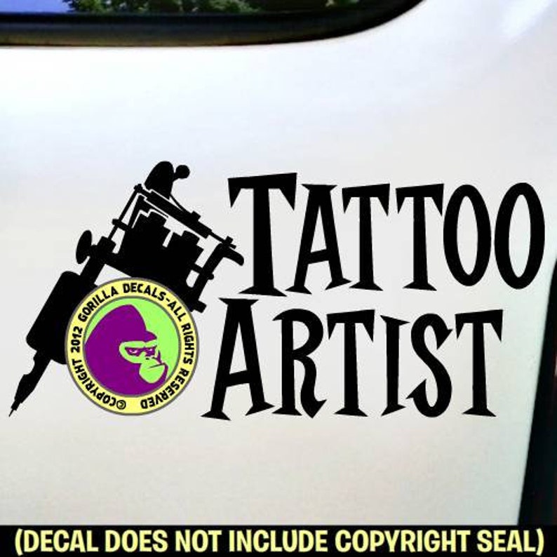 TATTOO ARTIST Shop Tattooist Machine Art Vinyl Decal Sticker - Etsy