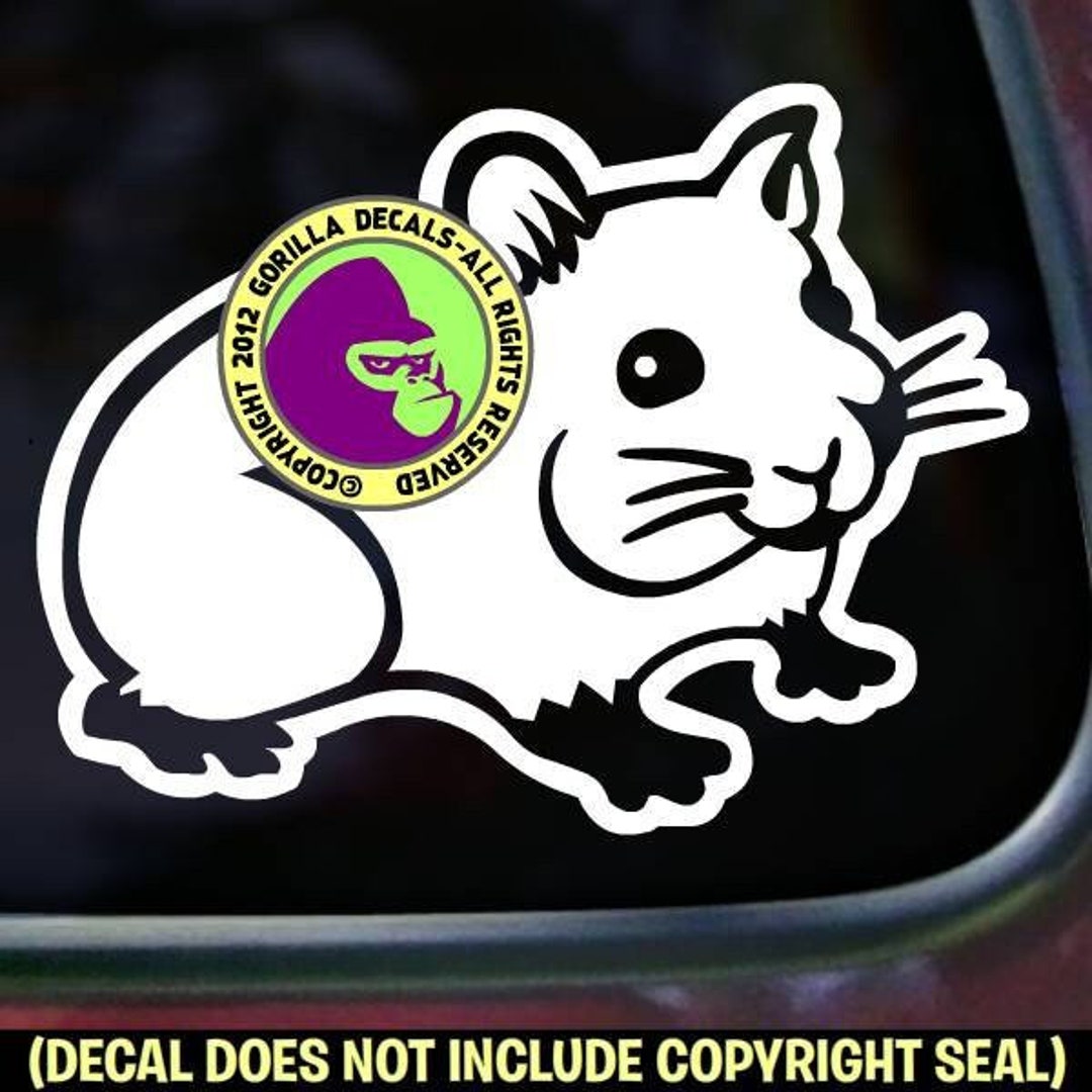HAMSTER Pet Rodent Vinyl Decal Sticker - Etsy