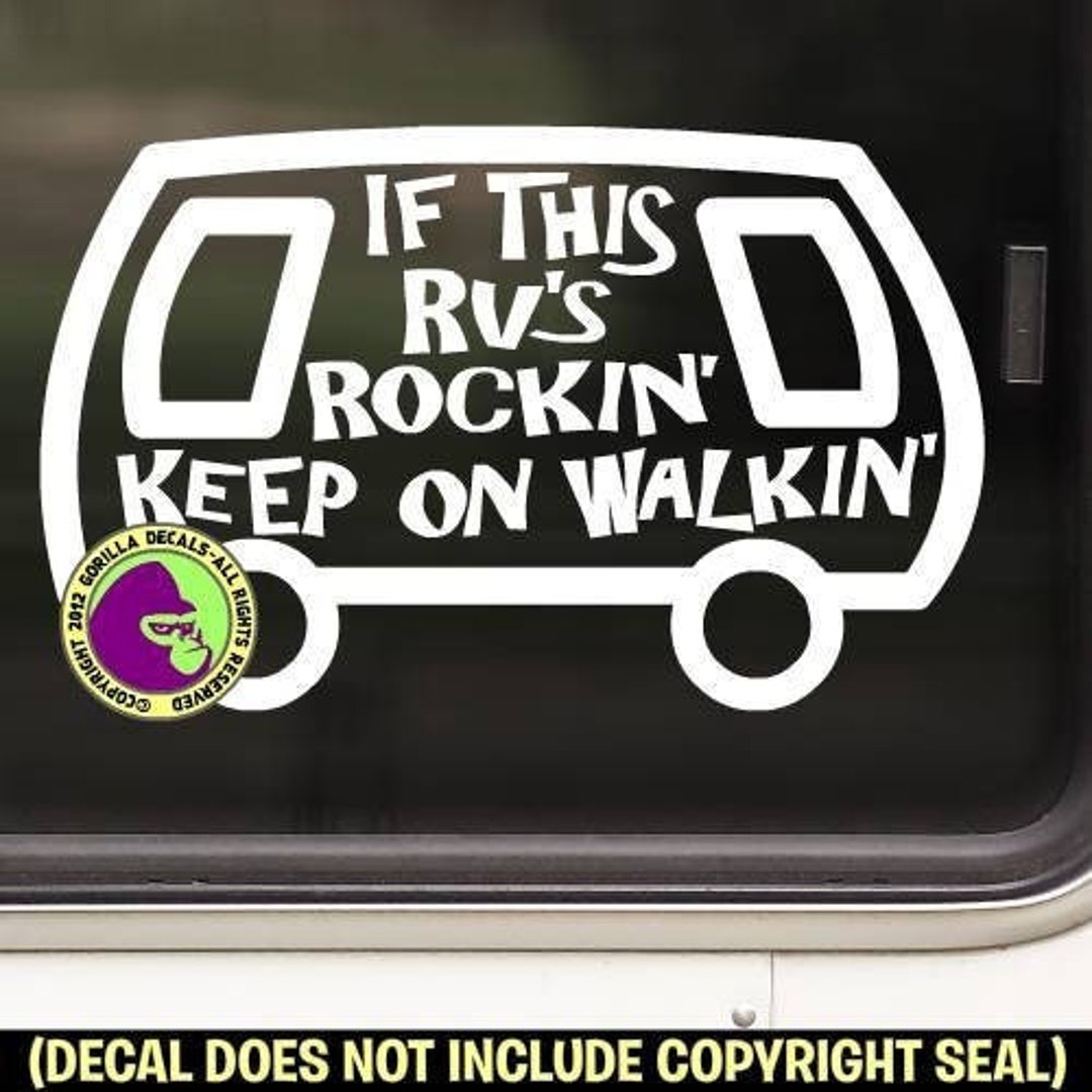 RV ROCKIN' Funny Vinyl Decal Door Sticker Sign Camper - Etsy