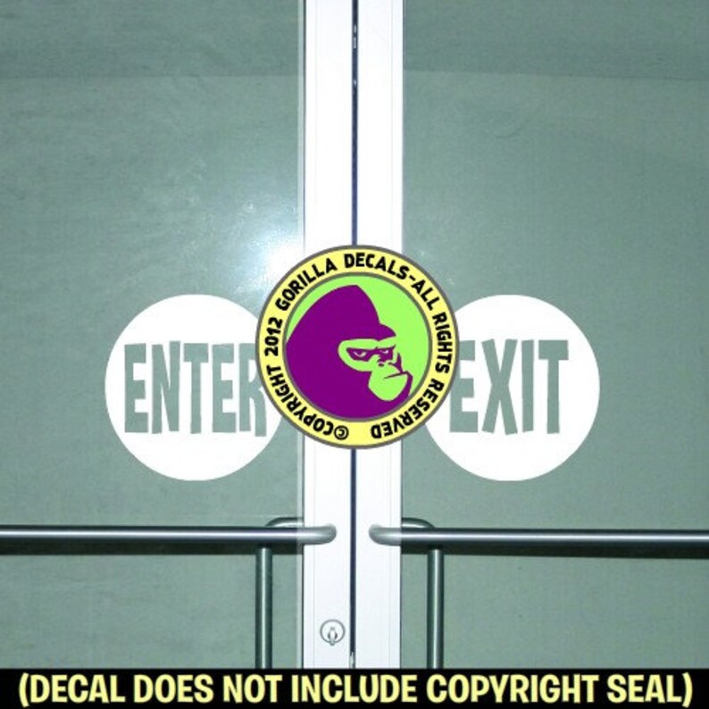 ENTER EXIT Front Door Retail Commercial Sign Vinyl Decal - Etsy