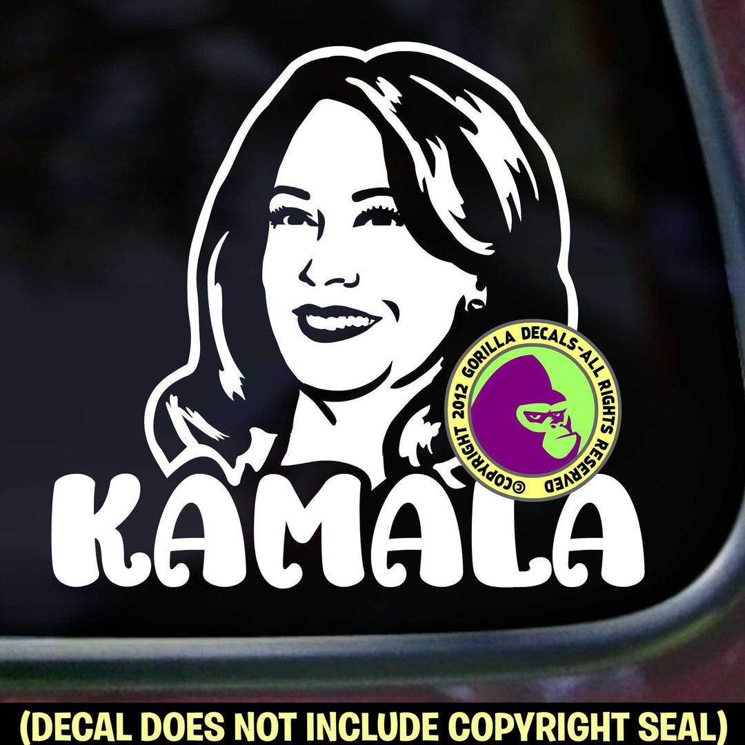 KAMALA Face Word President Harris 2024 Vinyl Decal Sticker - Etsy