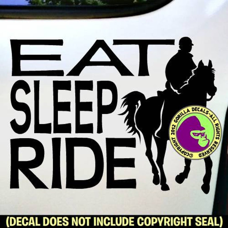 EAT SLEEP RIDE Endurance Horse Rider Trail Vinyl Decal Sticker - Etsy