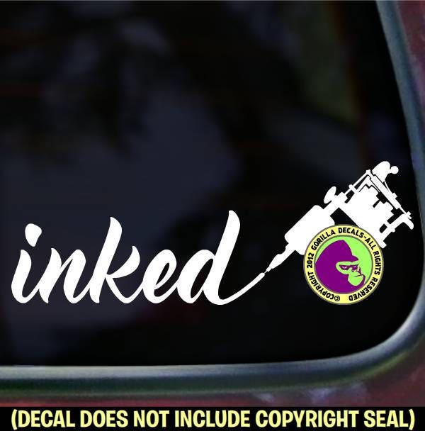 INKED Tattoo Artist Ink Love Tattoos Vinyl Decal Sticker | Etsy