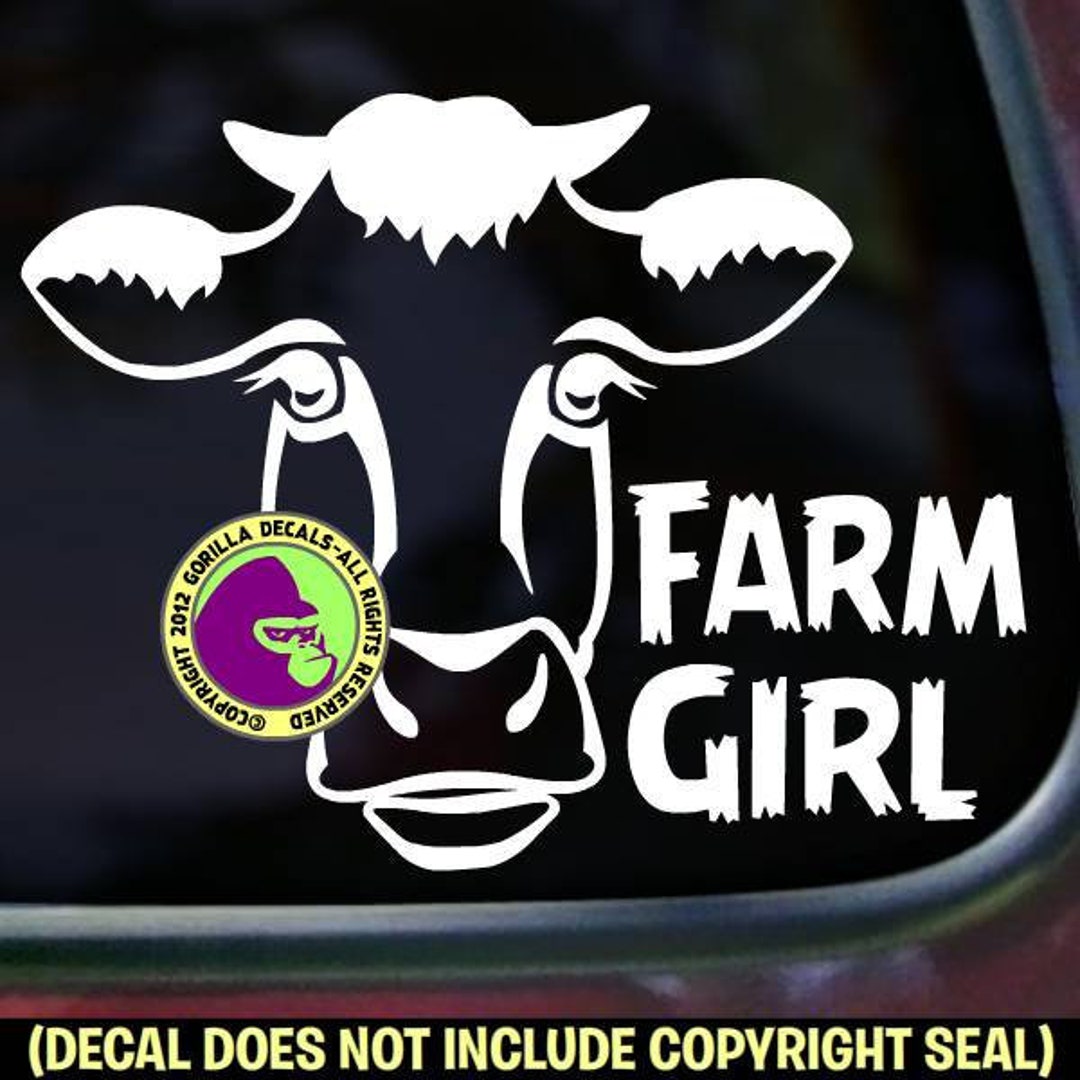 FARM GIRL COW Cows Love Vinyl Decal Sticker - Etsy