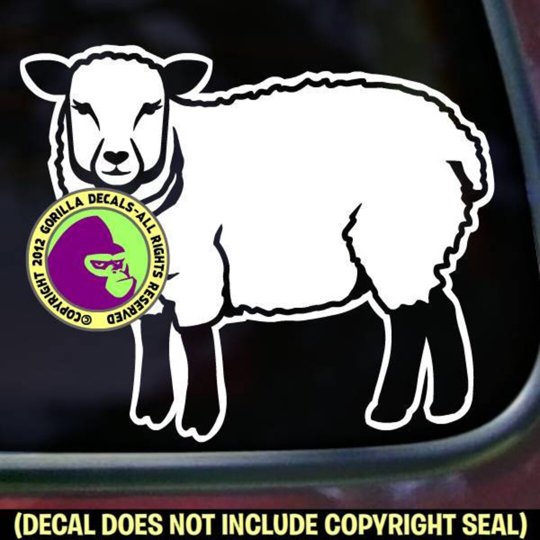 Sheep Vinyl Decal Sticker - Etsy