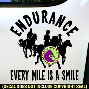 EVERY MILE is SMILE Endurance Riding Horse Rider Vinyl Decal Sticker - Etsy