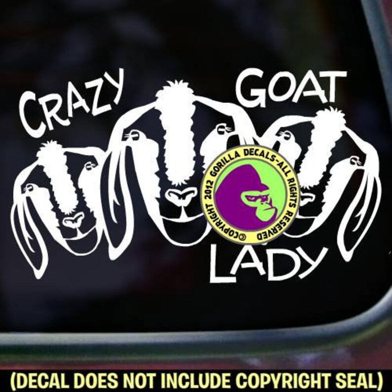 CRAZY GOAT LADY Goats Herd Love Pet Vinyl Decal Sticker - Etsy