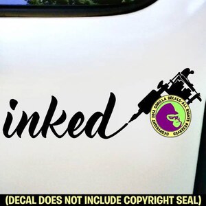 INKED Tattoo Artist Ink Love Tattoos Vinyl Decal Sticker - Etsy
