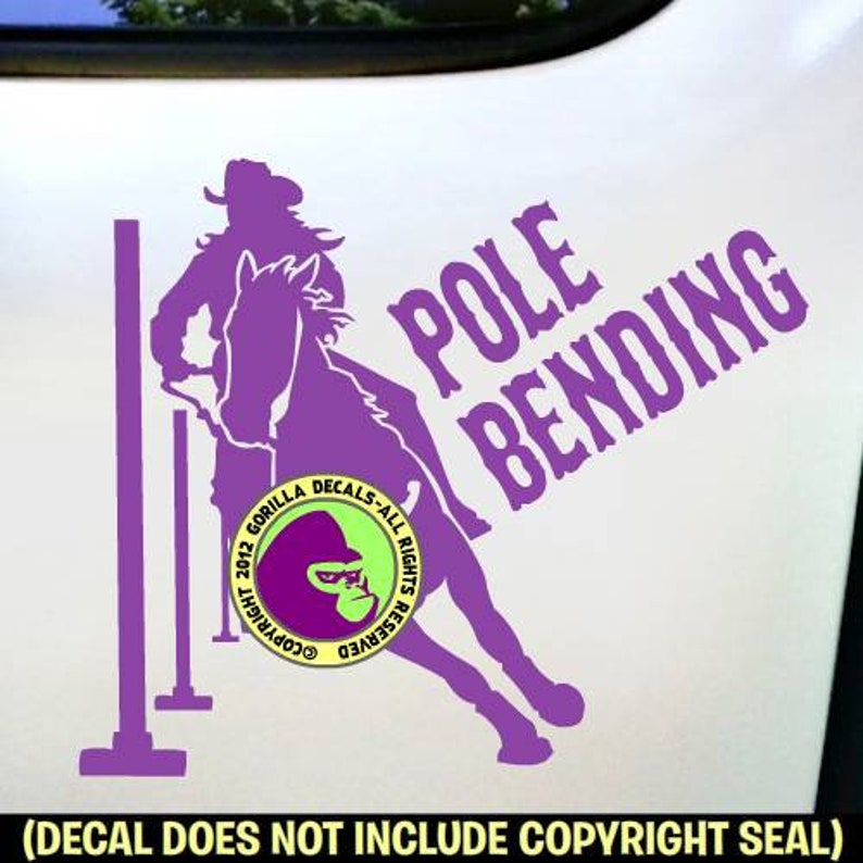 POLE BENDING Barrel Race Rodeo Racing Vinyl Decal Sticker | Etsy