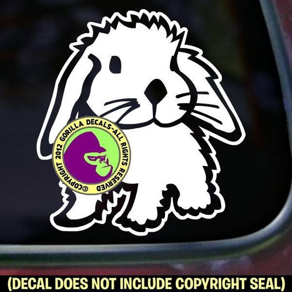 RABBIT Cute Bunny Vinyl Decal Sticker | Etsy