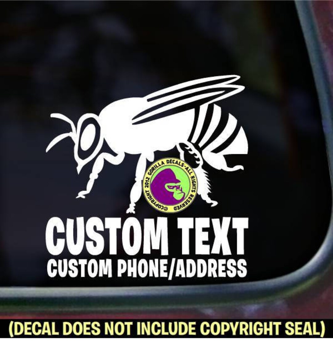 Beekeeper - ADD CUSTOM WORDS Honey Bee Vinyl Decal Sticker - Etsy