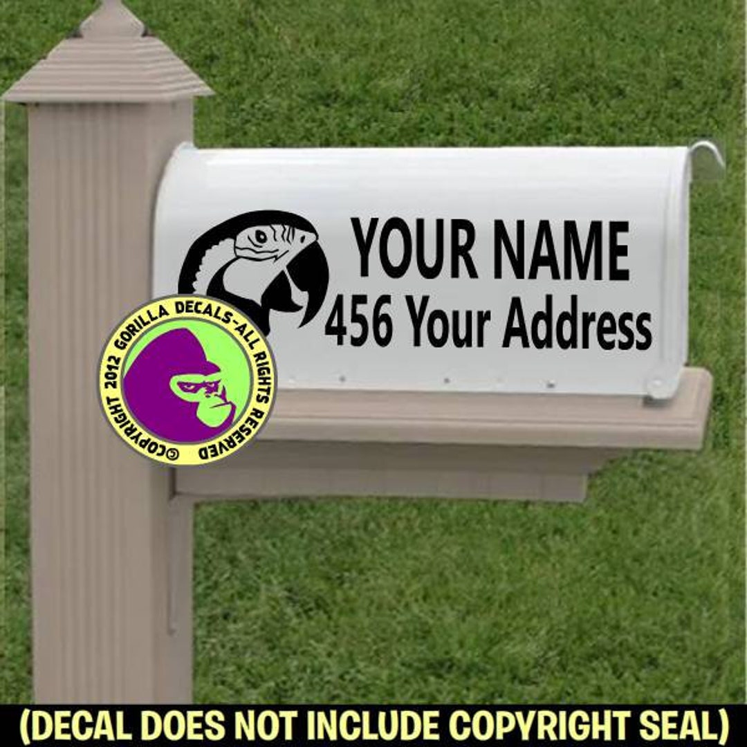 Macaw Parrot Bird MAILBOX Set di 2 Aggiungi il tuo INDIRIZZO ...