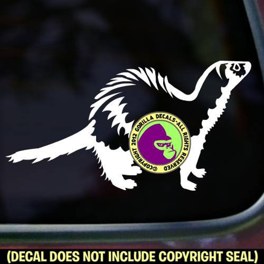 Ferret 2 Weasel Ferrets Love Pet Vinyl Decal Sticker - Etsy