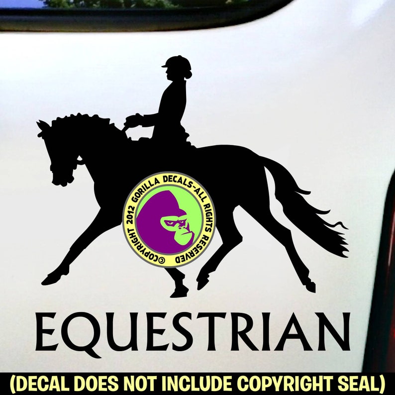 EQUESTRIAN Dressage Horse Rider Vinyl Decal Sticker - Etsy