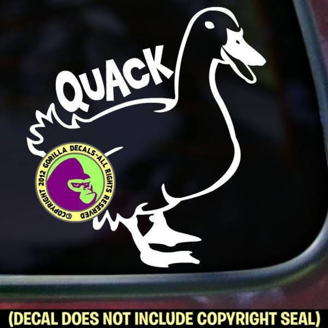 QUACK Duck Funny Bird Farm Vinyl Decal Sticker - Etsy