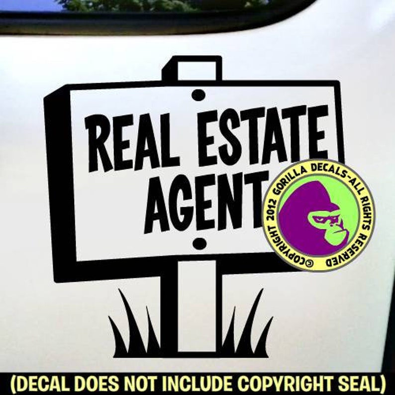 REAL ESTATE AGENT Houses Listing Vinyl Decal Sticker - Etsy