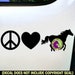 PEACE LOVE HORSES Running Horse Rider Vinyl Decal Sticker - Etsy