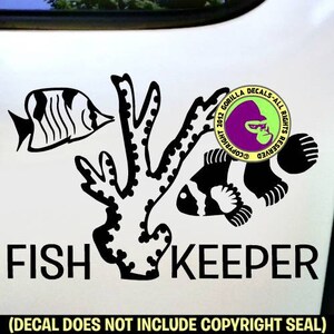 FISH KEEPER Aquarium Love Fresh Salt Marine Breeder Hobby Vinyl Decal ...