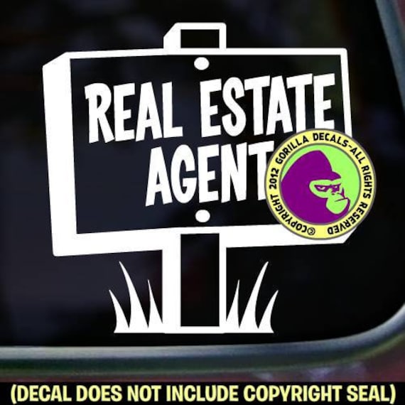 REAL ESTATE AGENT Houses Listing Vinyl Decal Sticker | Etsy