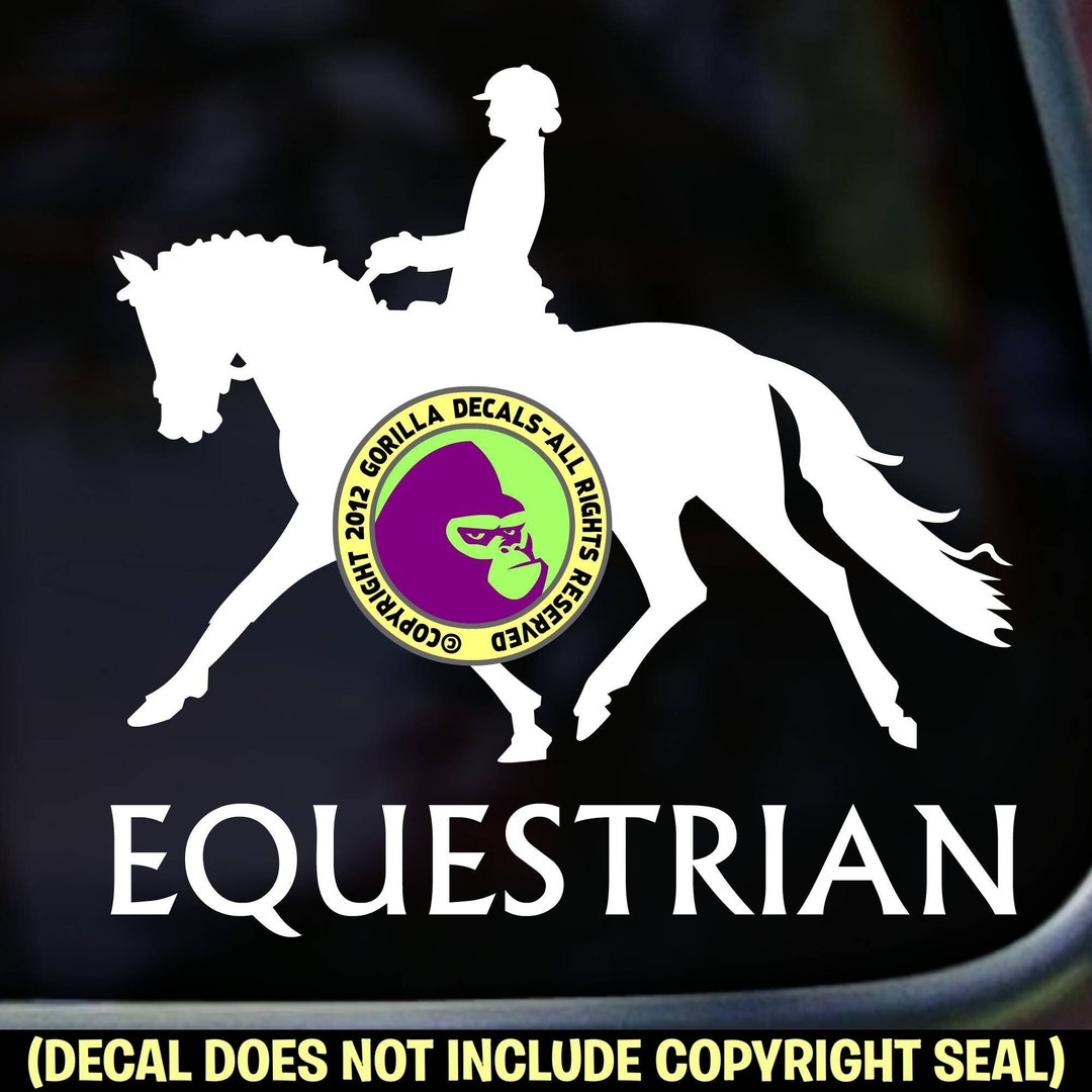 EQUESTRIAN Dressage Horse Rider Vinyl Decal Sticker - Etsy