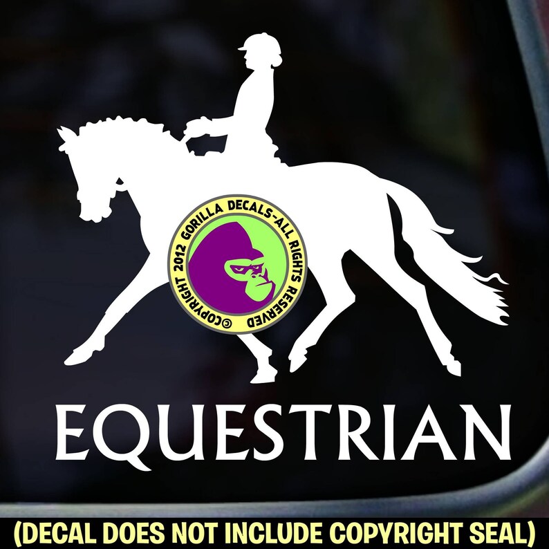 EQUESTRIAN Dressage Horse Rider Vinyl Decal Sticker - Etsy