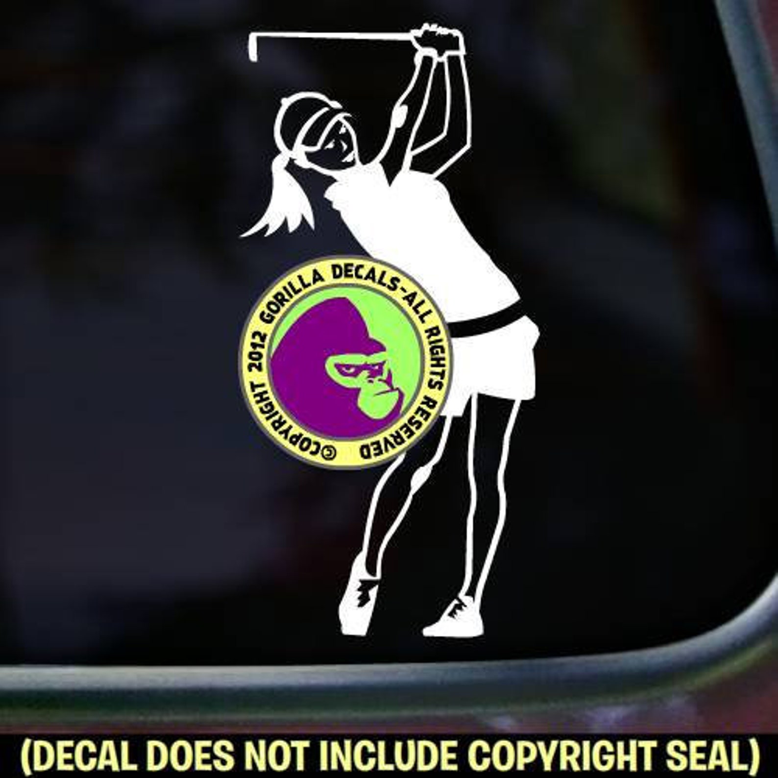Golfer Female Golf Player Womens Vinyl Decal Sticker - Etsy
