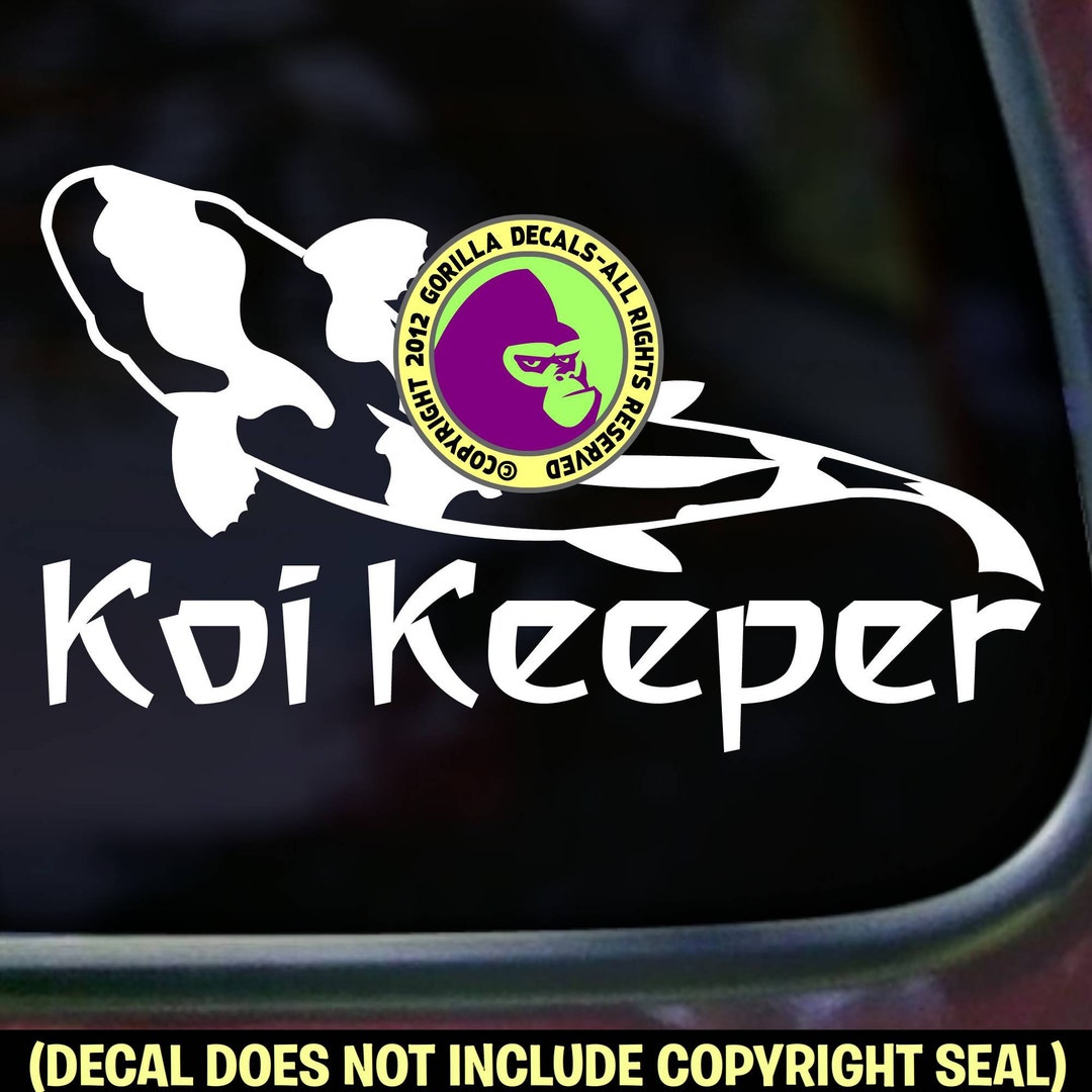 KOI KEEPER Fish Carp Pond Japanese Goldfish Vinyl Decal - Etsy
