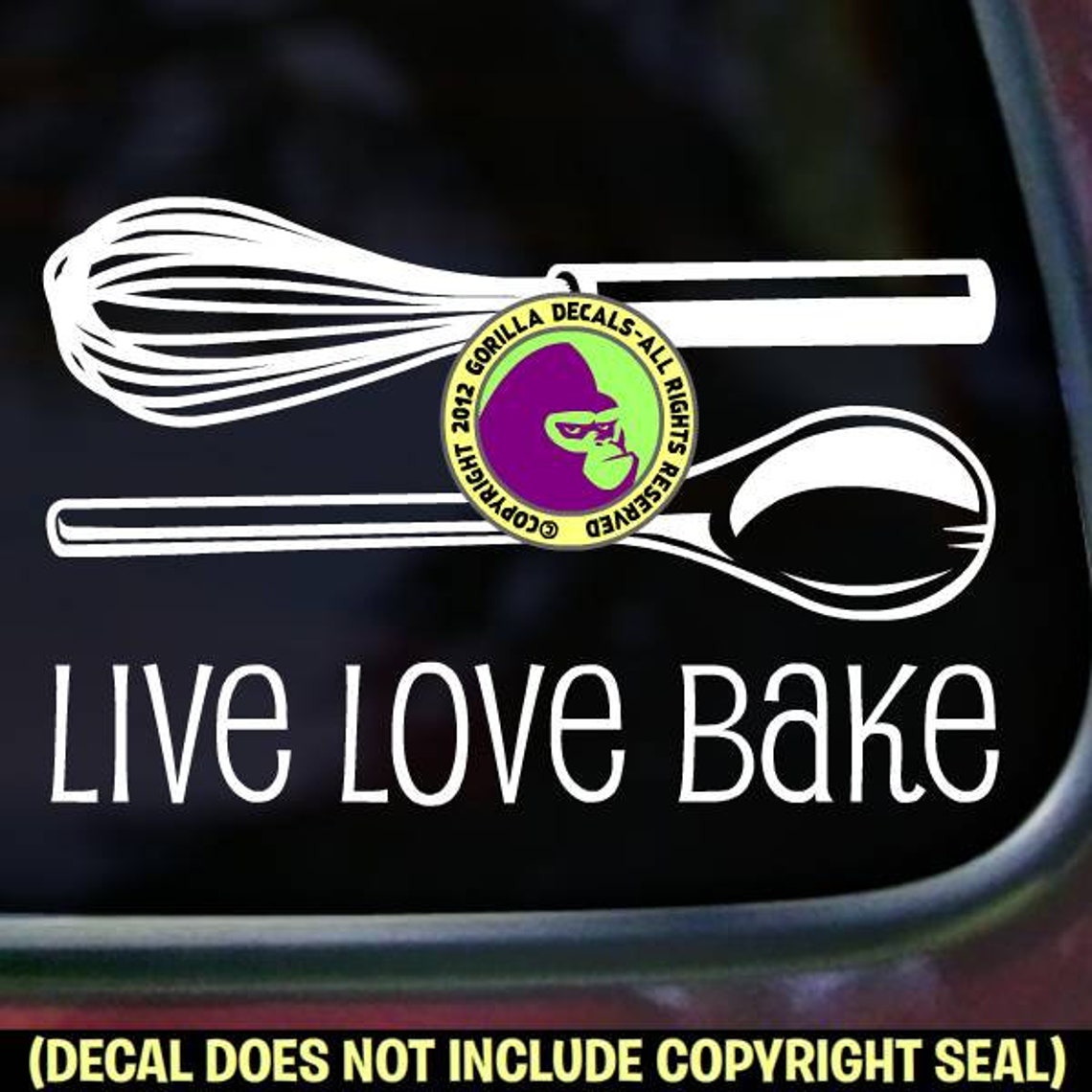 LIVE LOVE BAKE Chef Cook Baking Vinyl Decal Sticker - Etsy