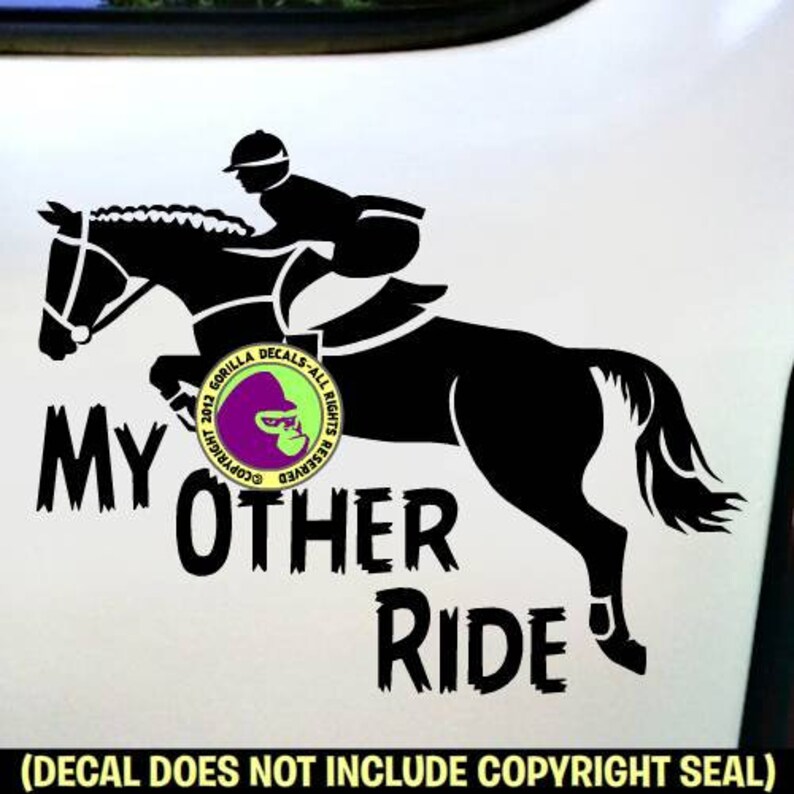 MY OTHER RIDE Hunter Jumper Horse Rider Vinyl Decal Sticker | Etsy