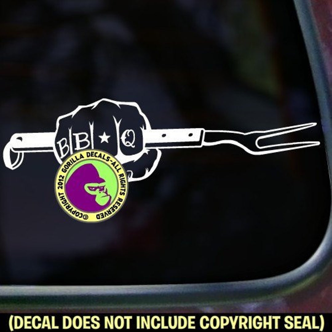 BBQ Barbecue Fist Grilling Love Grill Vinyl Decal Sticker - Etsy